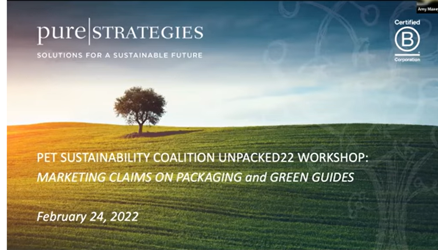 UnPacked ‘22 Workshop: Marketing Claims on Packaging - Pure Strategies